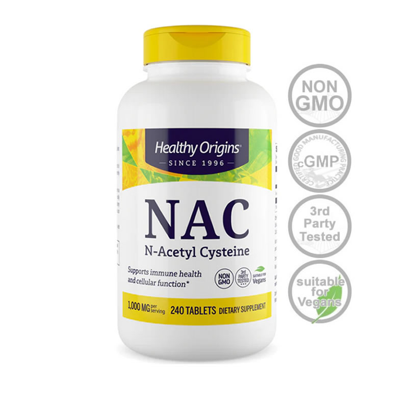 NAC N-Acetyl Cysteine 1000mg-240ct NON-GMO VEGAN - VitaminPROS