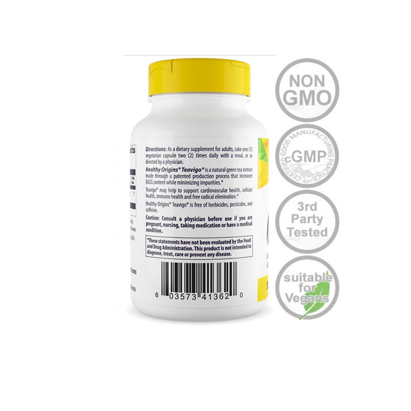 Teavigo Green Tea 94%-EGCG 150mg-60ct NON-GMO - VitaminPROS